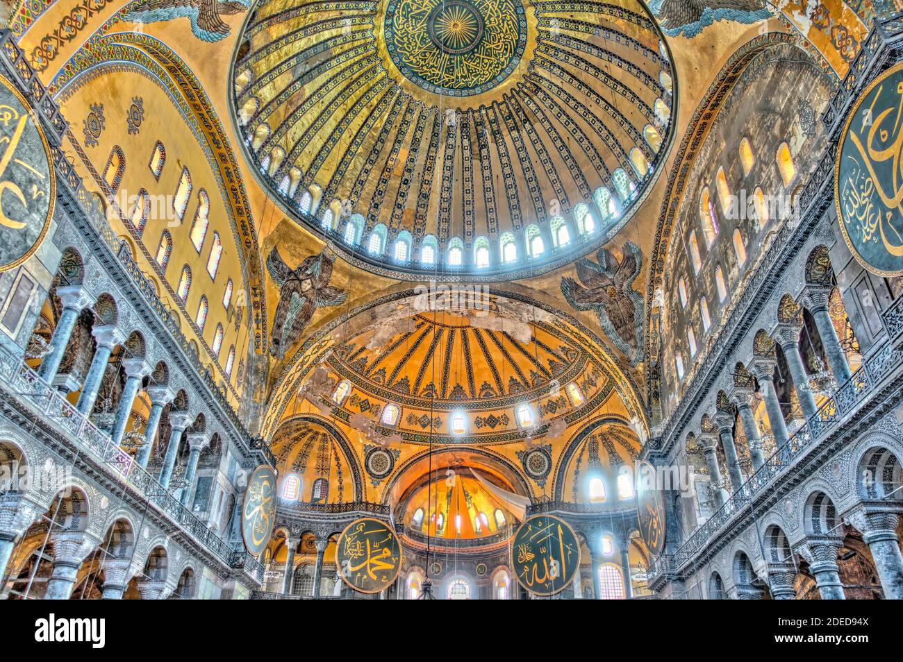 Hagia Sophia Church Interior, HDR Image Stock Photo - Alamy