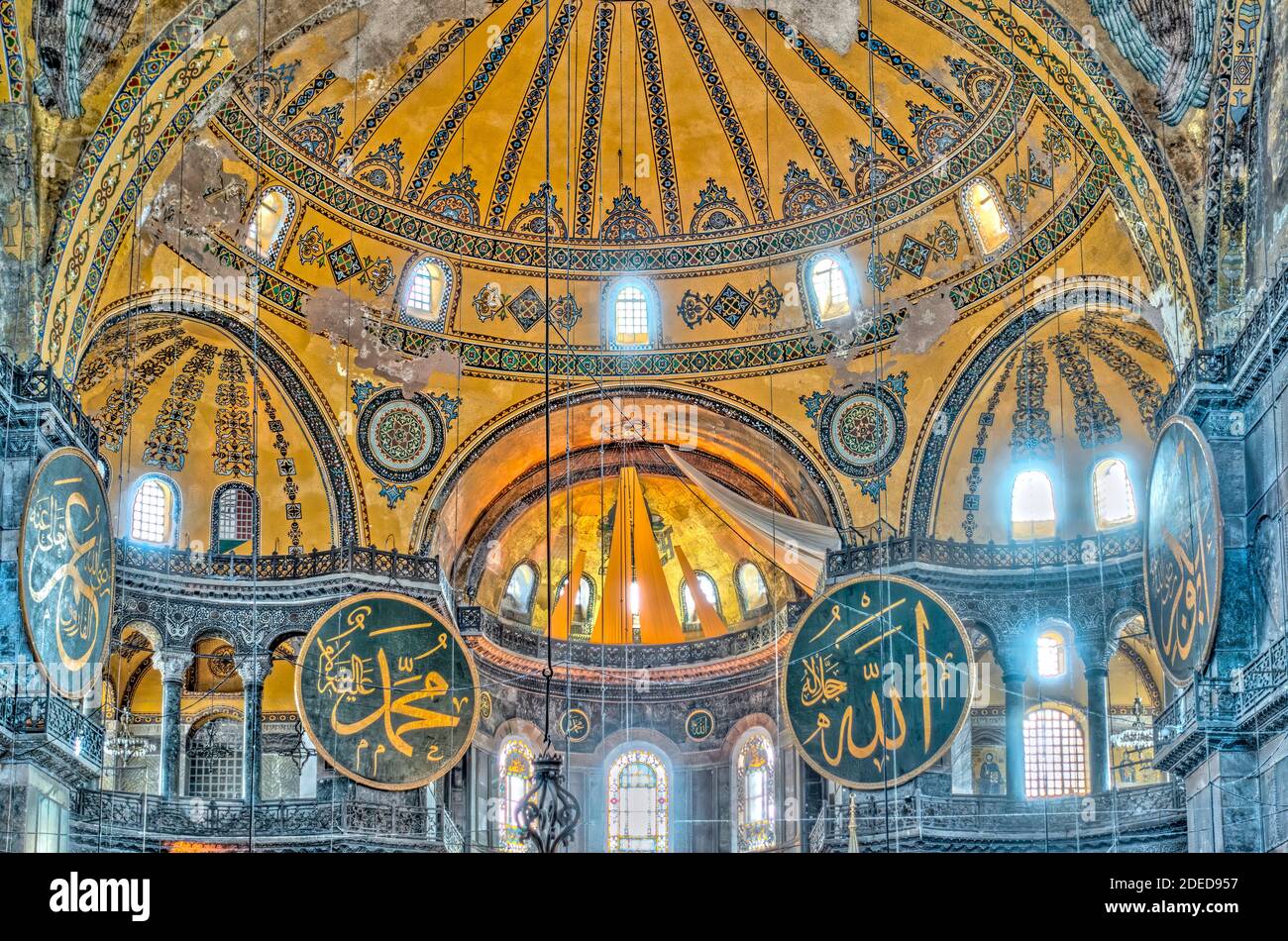 Hagia Sophia Church Interior, HDR Image Stock Photo - Alamy