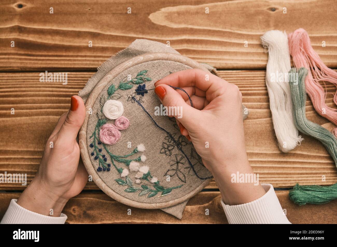 woman's hand is embroidered with tribal native fabric. Sewing pattern ...