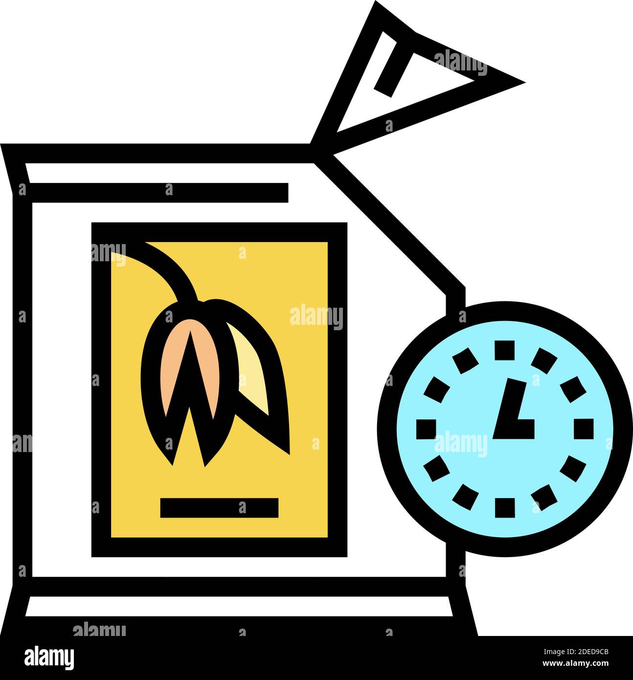 shelf life of oatmeal when opened bag color icon vector illustration ...