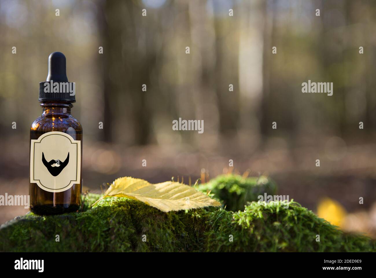 Natural beard Oil - barbershop product photography. Beard oil in amber ...