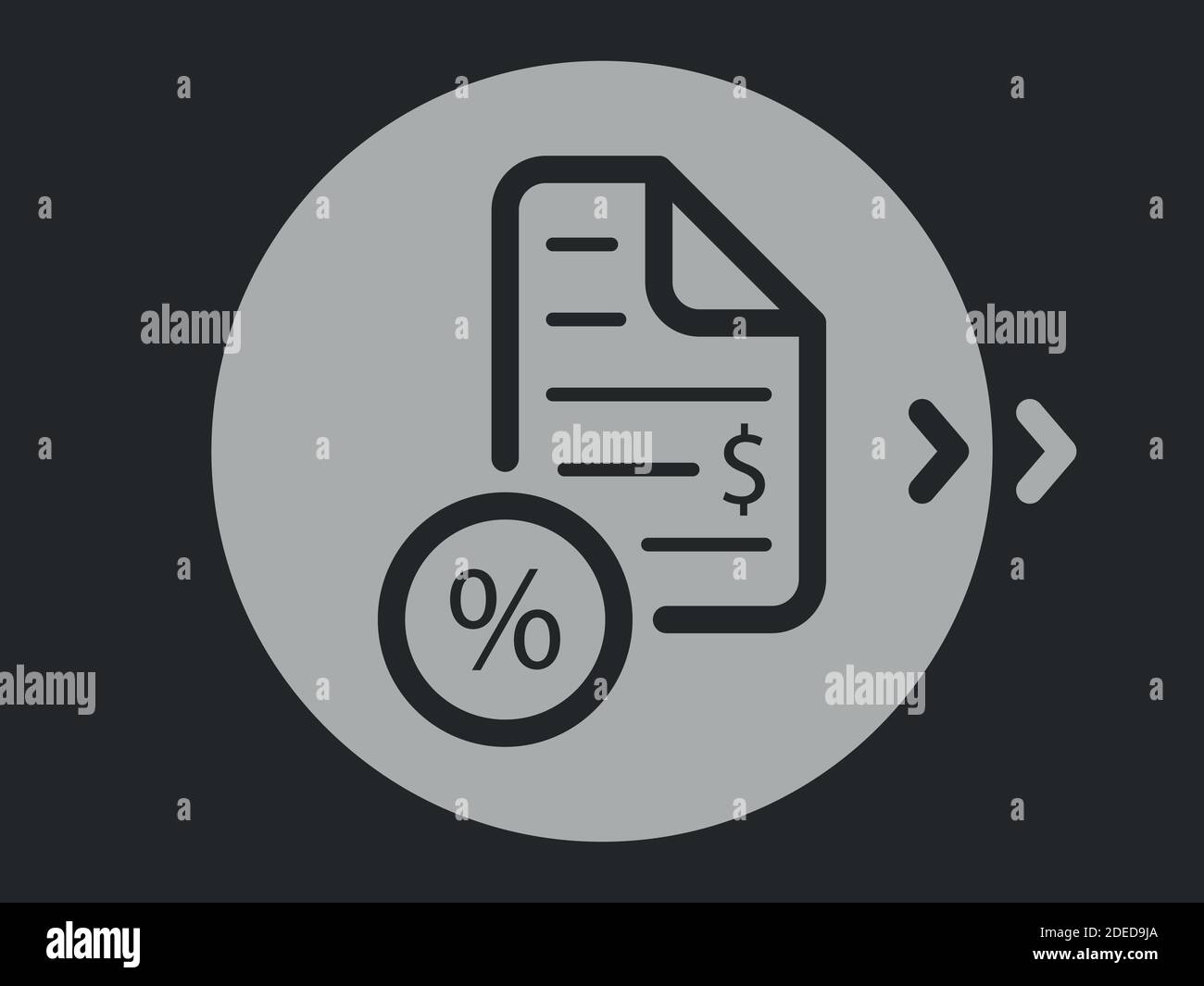 Vector illustration, the logo on the theme of taxes and interest Stock ...