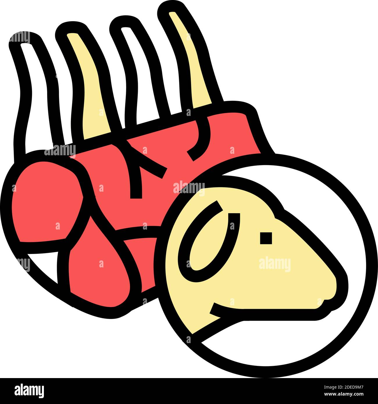 mutton meat color icon vector illustration Stock Vector Image & Art - Alamy