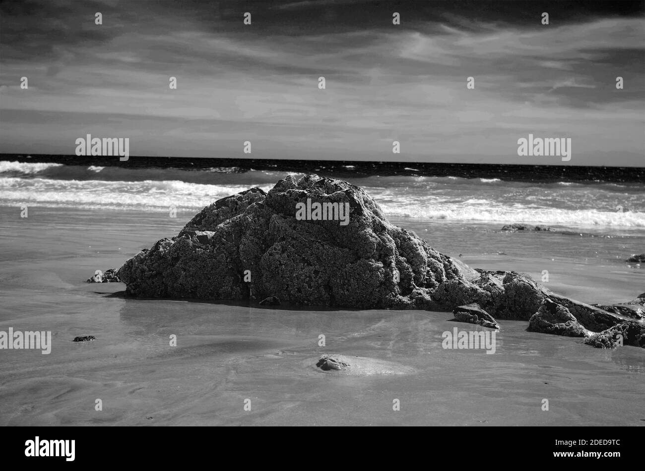 Rock at Hampton Beach Stock Photo - Alamy