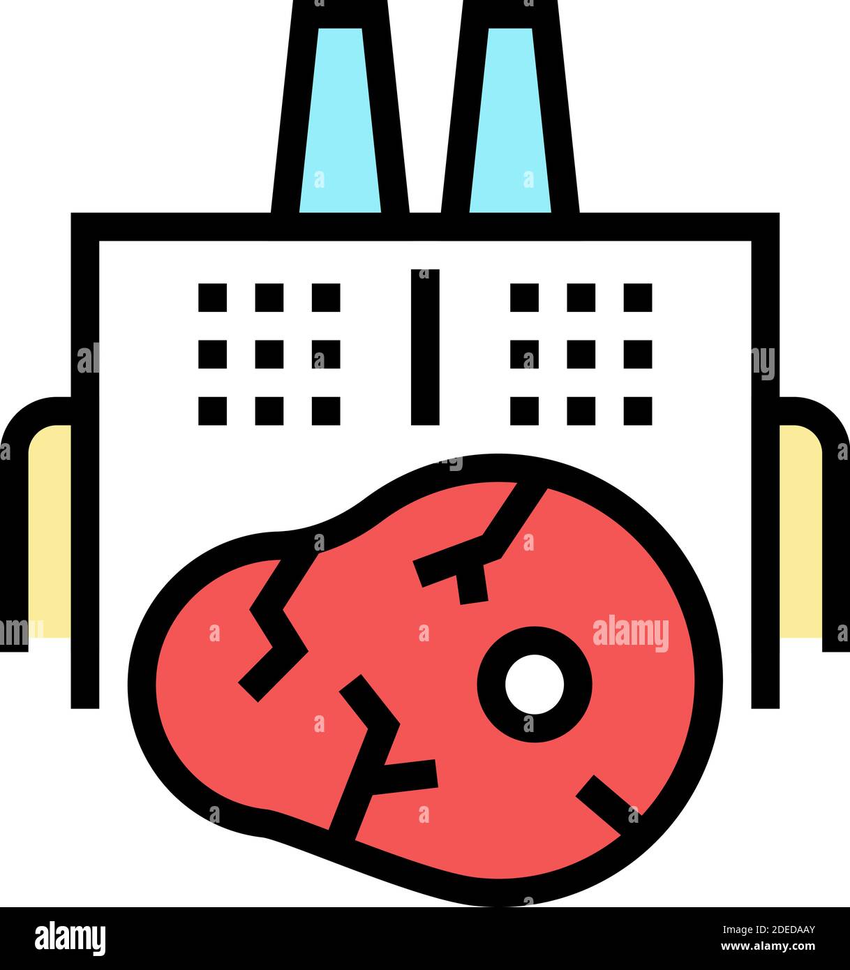 meat factory building color icon vector illustration Stock Vector Image ...