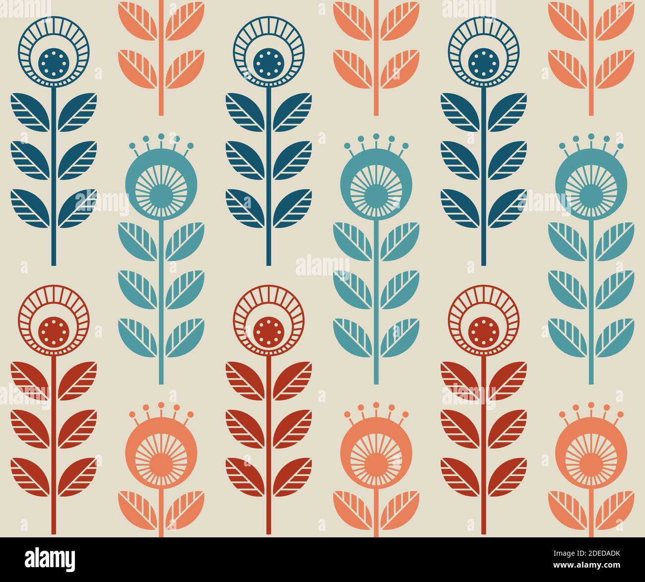 Scandinavian seamless folk art Stock Vector Images - Alamy