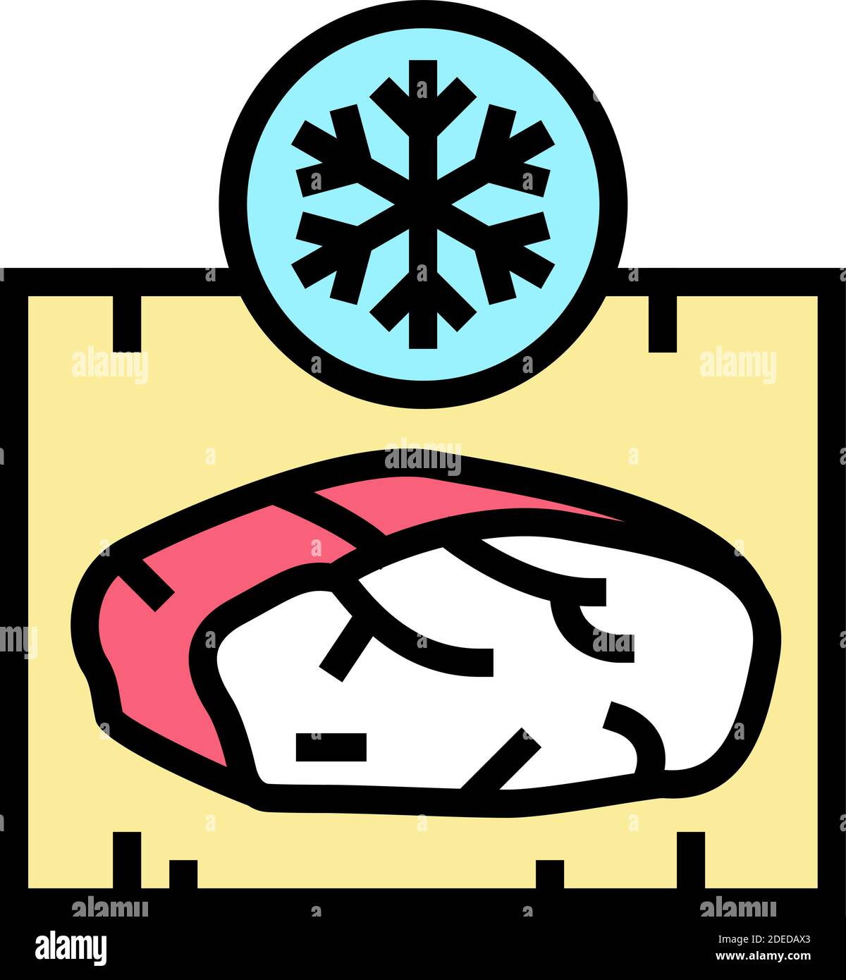 frozing meat color icon vector illustration Stock Vector Image & Art ...