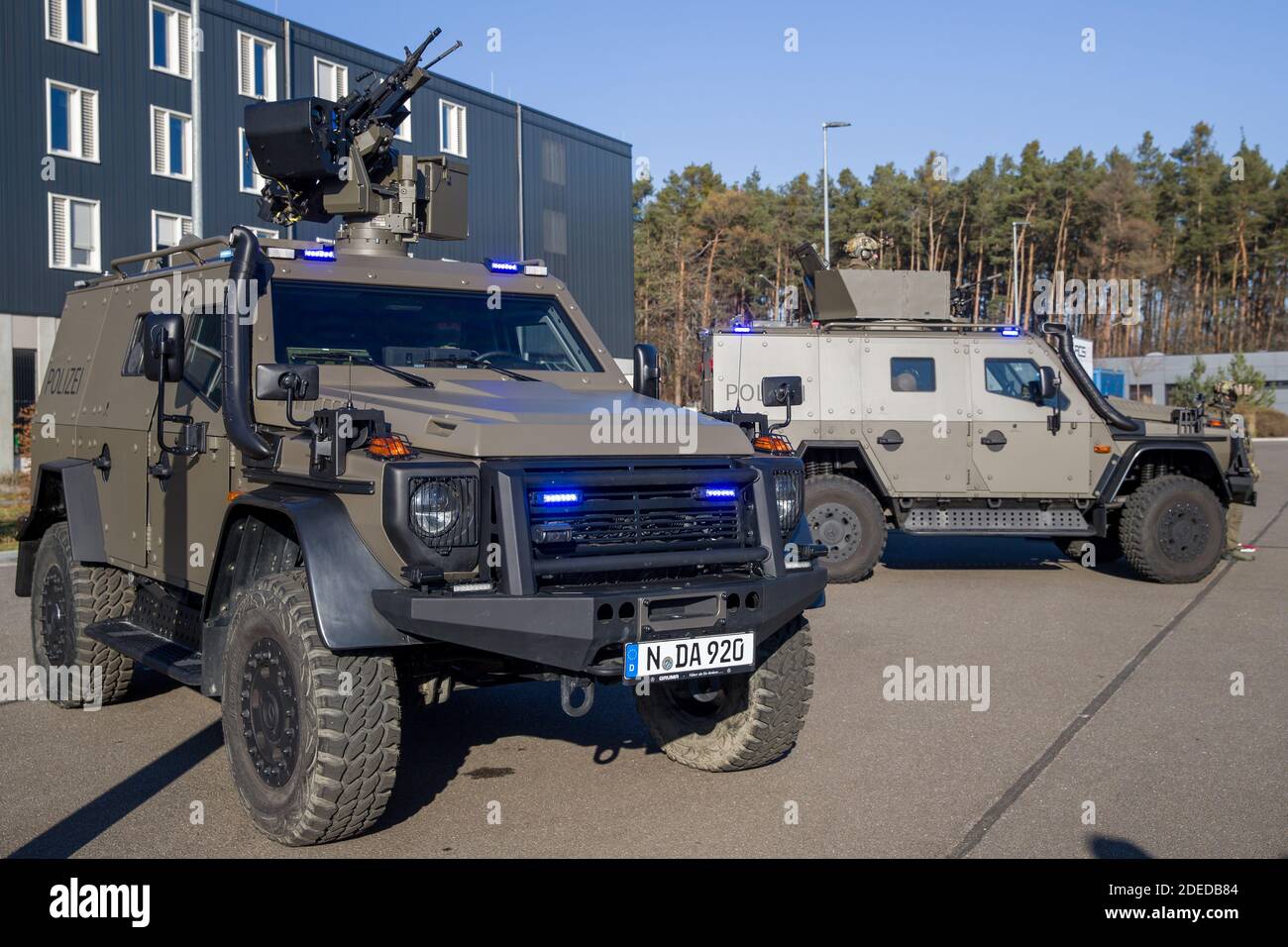 30 November 2020, Bavaria, Nuremberg: New armored offensive vehicles of ...