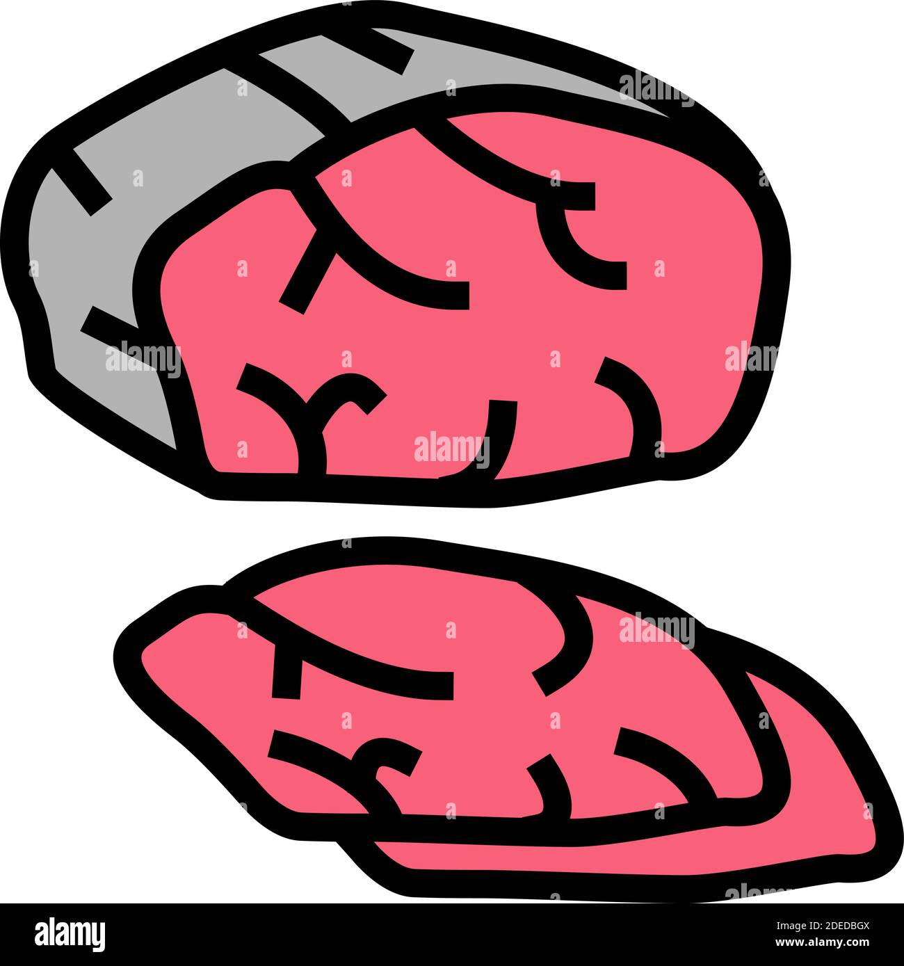 dried cooked meat color icon vector illustration Stock Vector Image ...