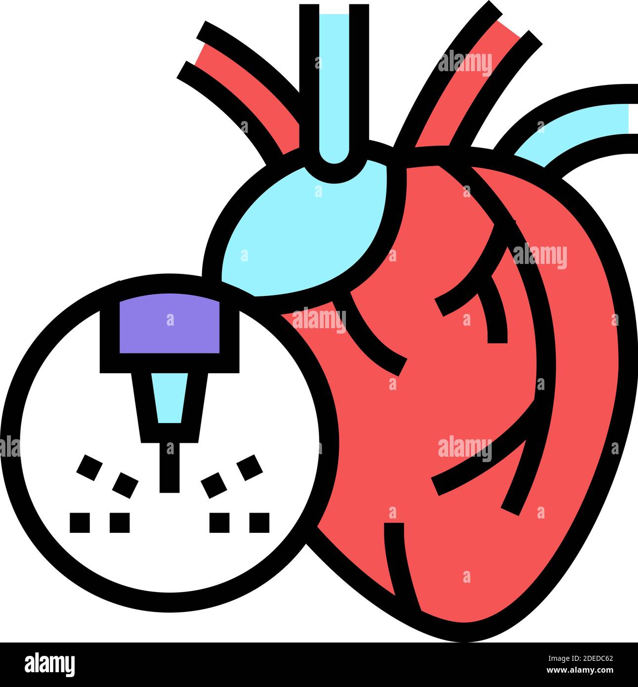 heart medical treatment laser color icon vector illustration Stock ...