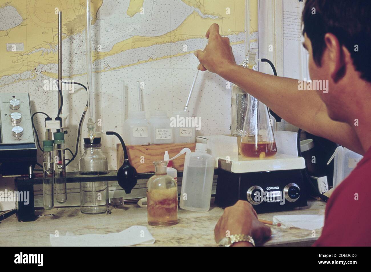 1970s Photo (1972) - Mobile lab where a biologist is prEPAring a ...