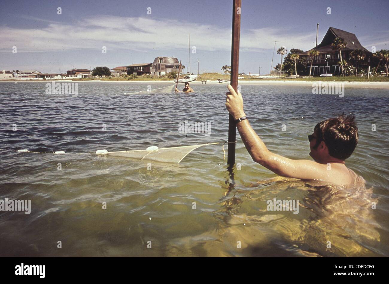 1970s Photo (1972) - These aquatic biologists have set up a mobile lab ...