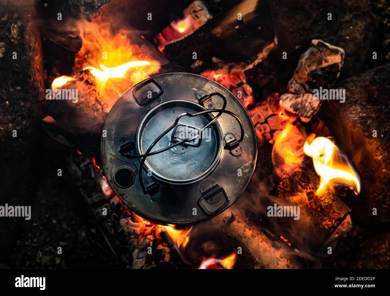 Boiling Water On Campfire High Resolution Stock Photography and Images ...