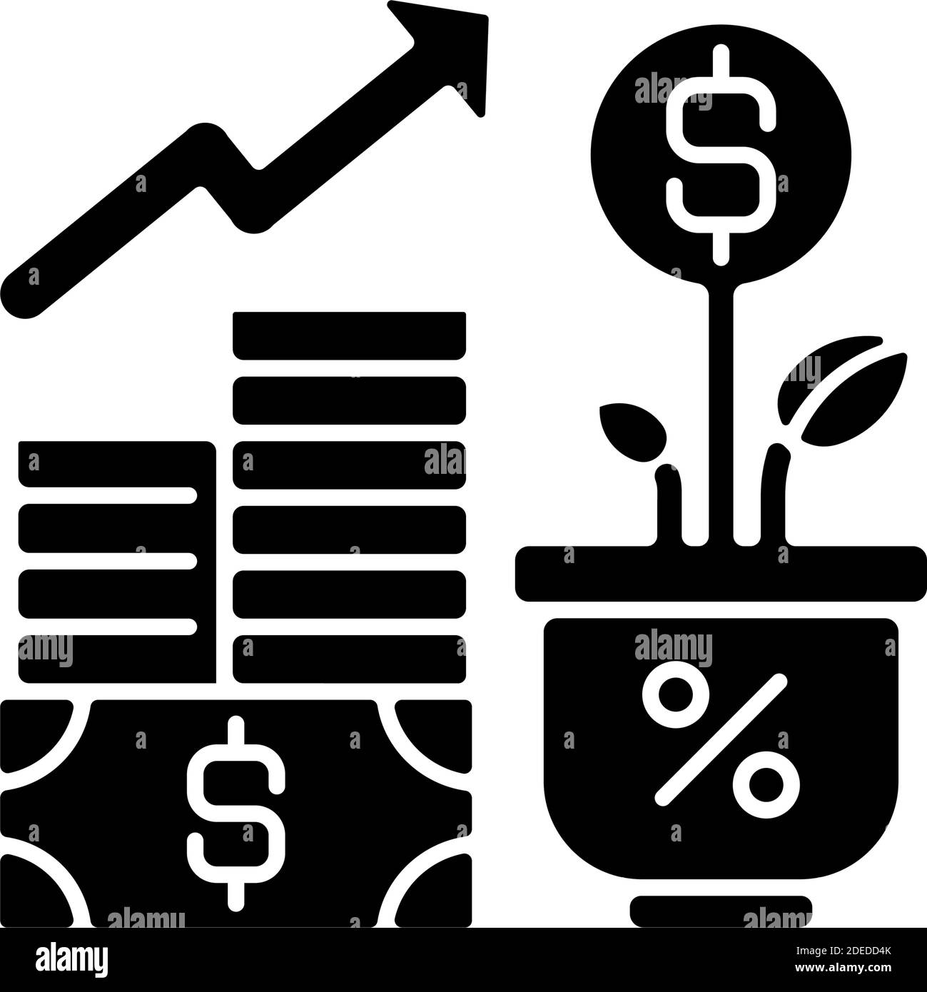 Income increase black glyph icon Stock Vector Image & Art - Alamy