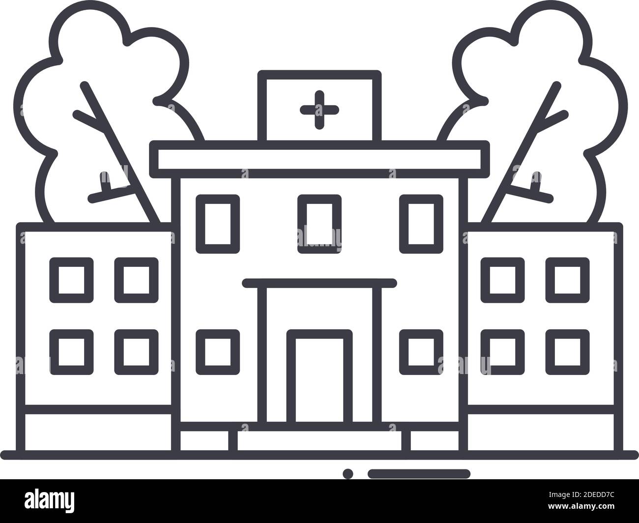 Hospital Building Coloring Page