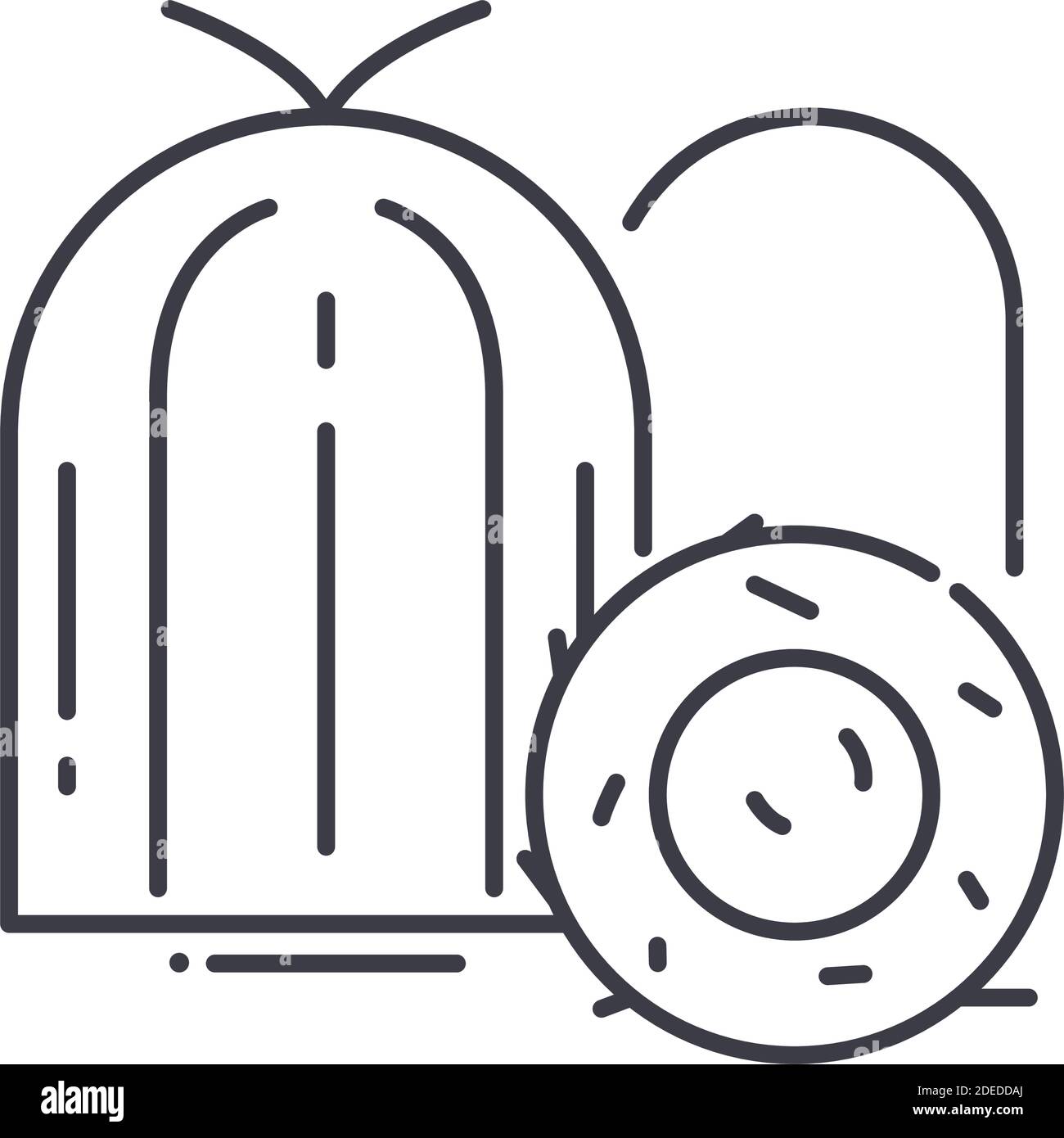 Hay icon, linear isolated illustration, thin line vector, web design ...