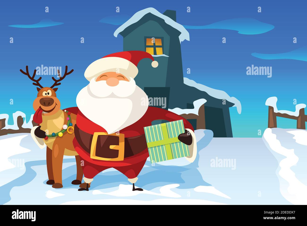 Near tree santa claus Stock Vector Images - Alamy