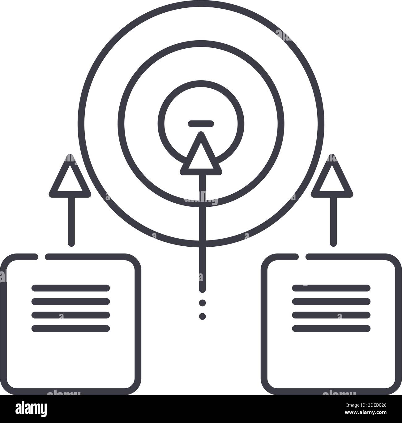 Going forward icon, linear isolated illustration, thin line vector, web ...