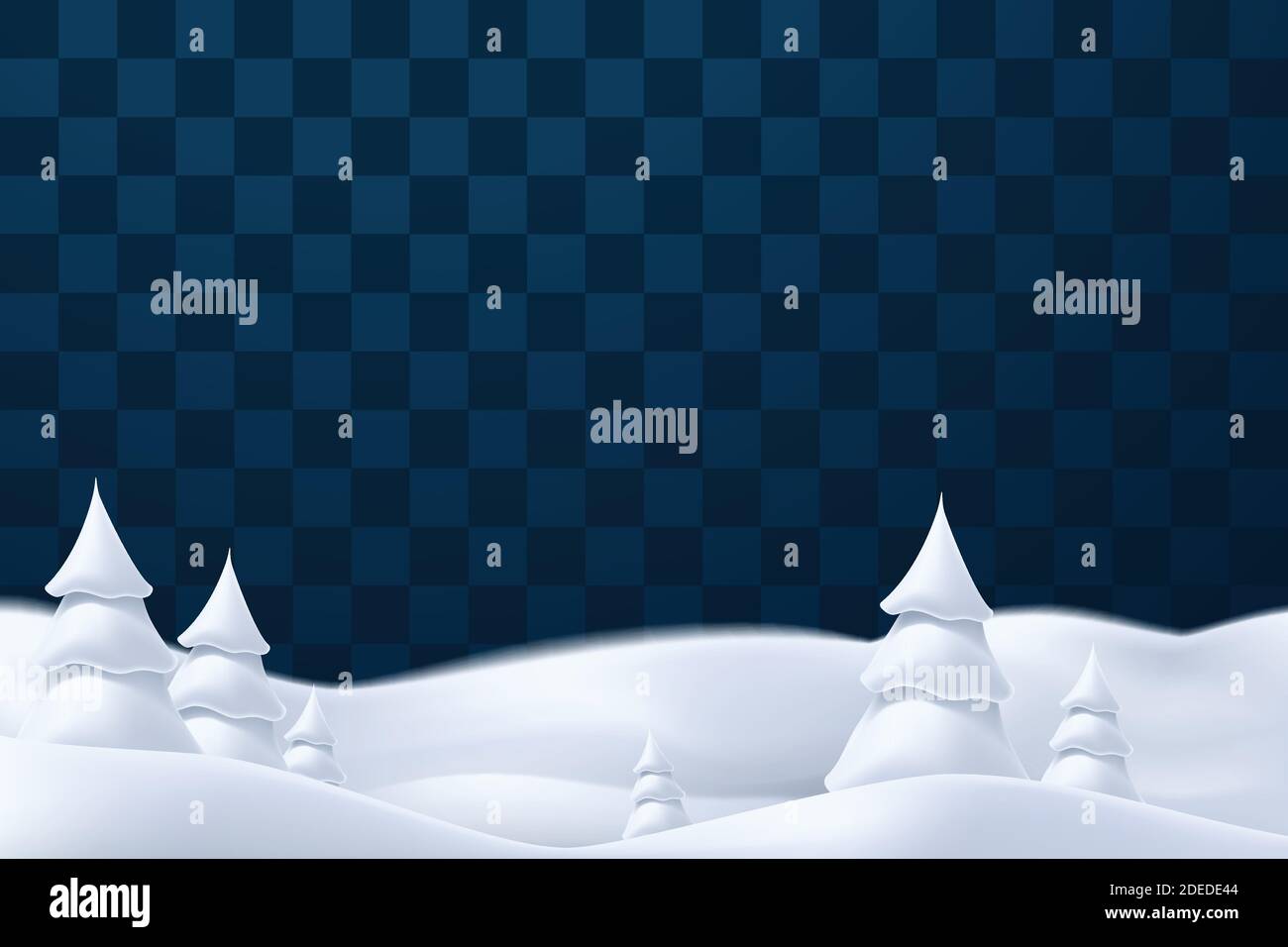 realistic winter snowy forest with snow hills Stock Vector Image & Art ...