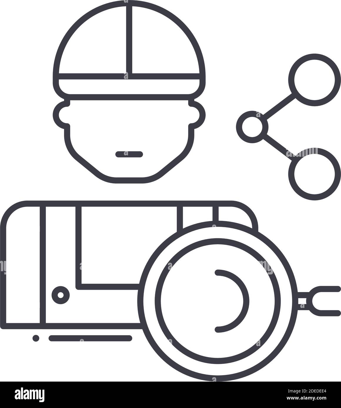 Human resource selection icon, linear isolated illustration, thin line ...