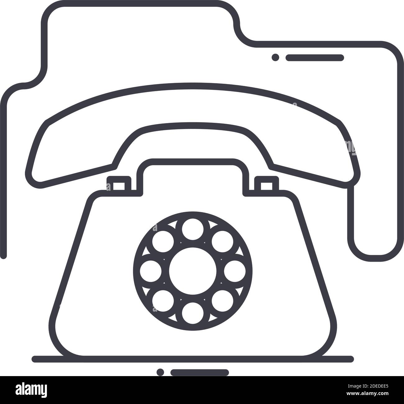 Hotline icon, linear isolated illustration, thin line vector, web ...