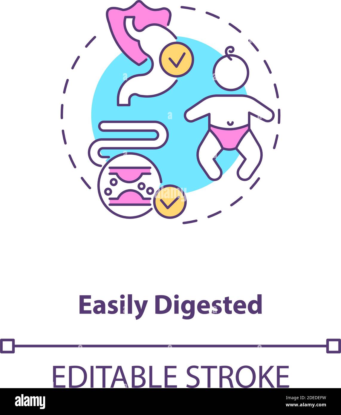 Easily digested concept icon Stock Vector Image & Art - Alamy