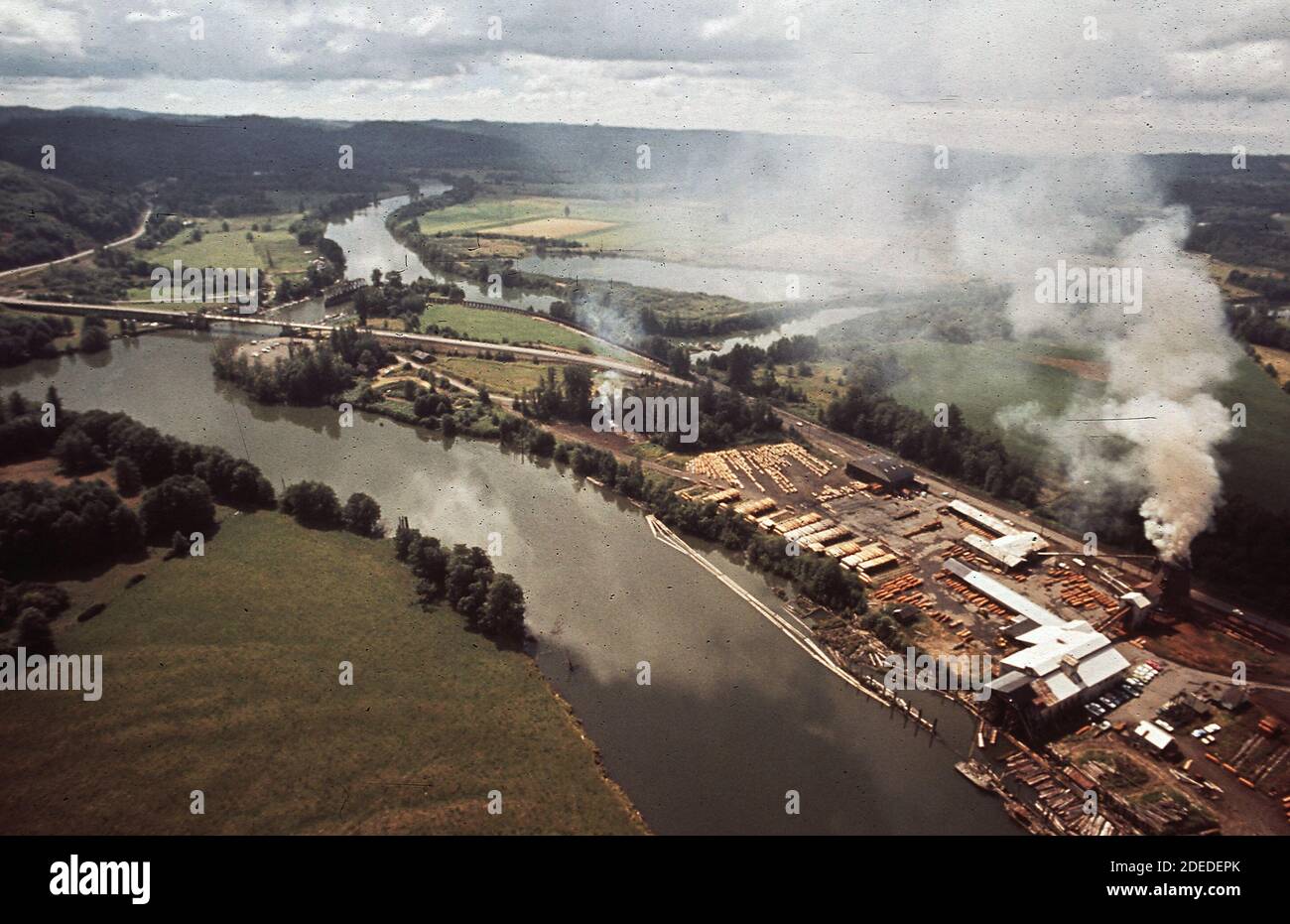 Pulp mill aerial view hi-res stock photography and images - Alamy