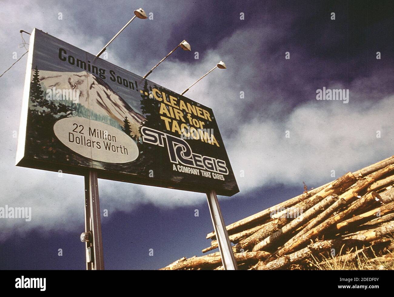 St regis pulp mill billboard hi-res stock photography and images - Alamy