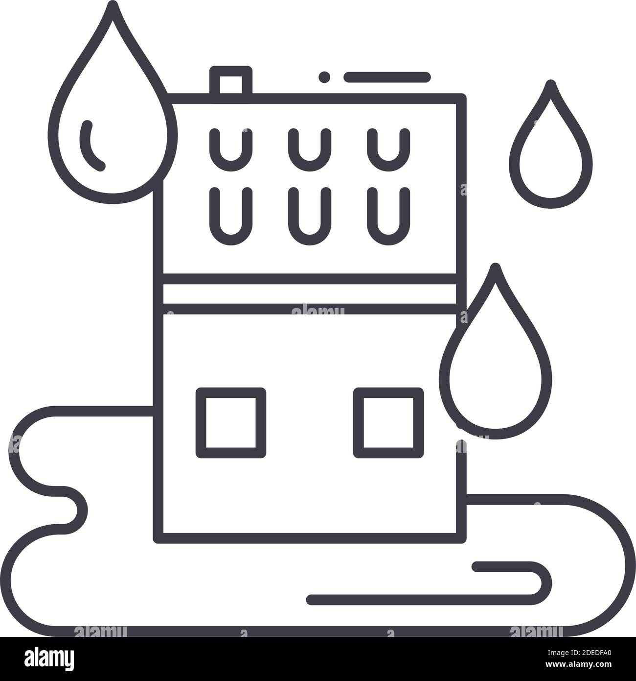 Home risks icon, linear isolated illustration, thin line vector, web ...