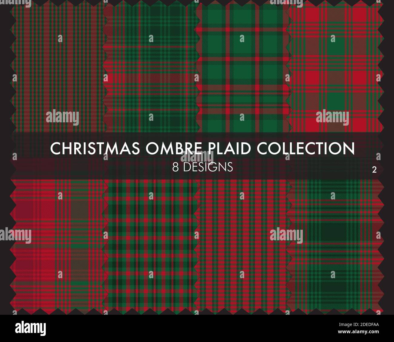 Ombre Plaid textured seamless pattern collection includes 8 design ...