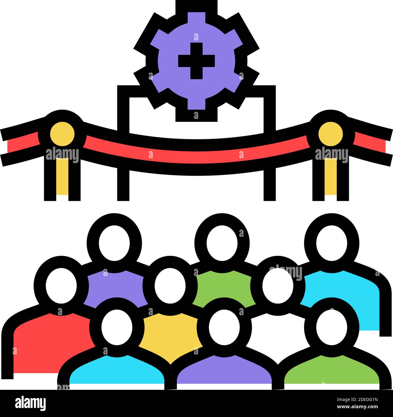 manufacturing process introduction color icon vector illustration Stock ...