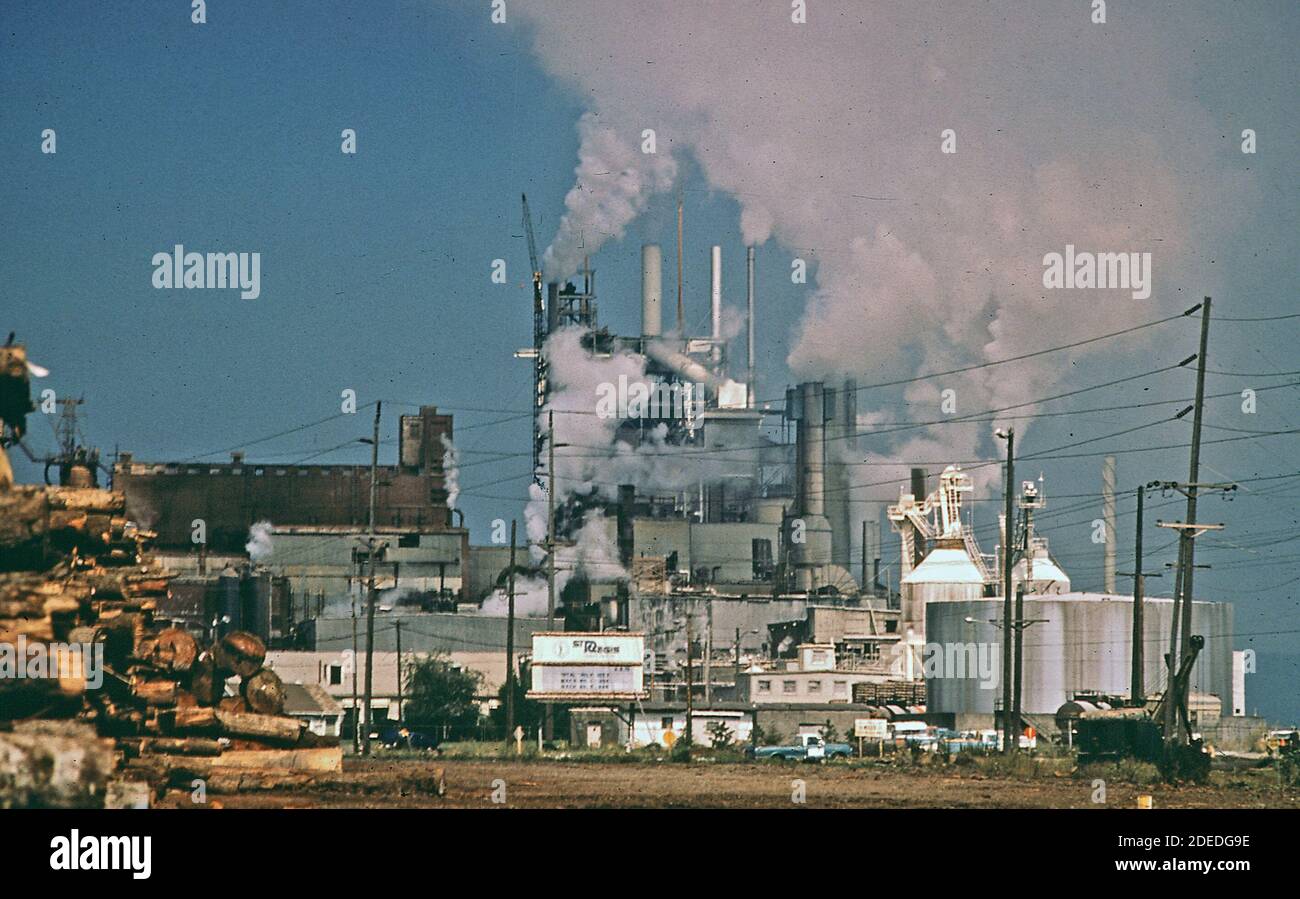 1970s st regis pulp mill hi-res stock photography and images - Alamy
