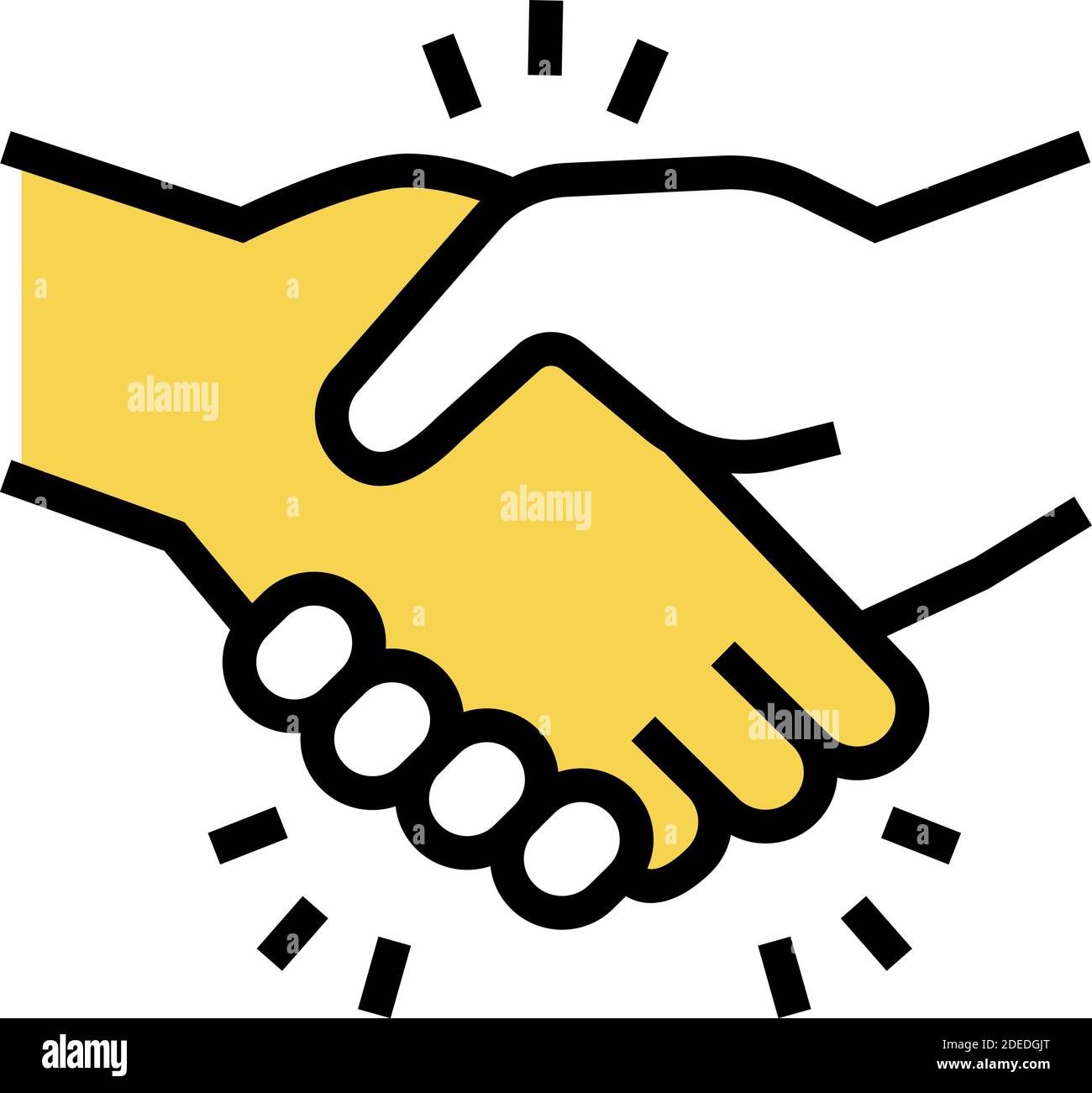 handshake greeting color icon vector illustration Stock Vector Image ...