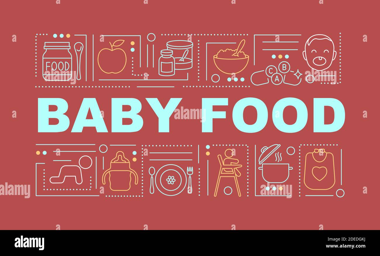 Baby food word concepts banner Stock Vector Image & Art - Alamy