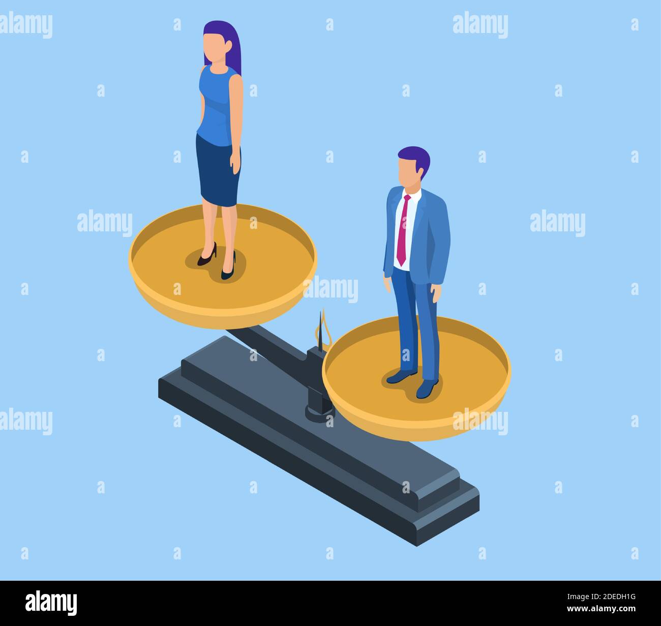 Gender equality scale Stock Vector Images - Alamy