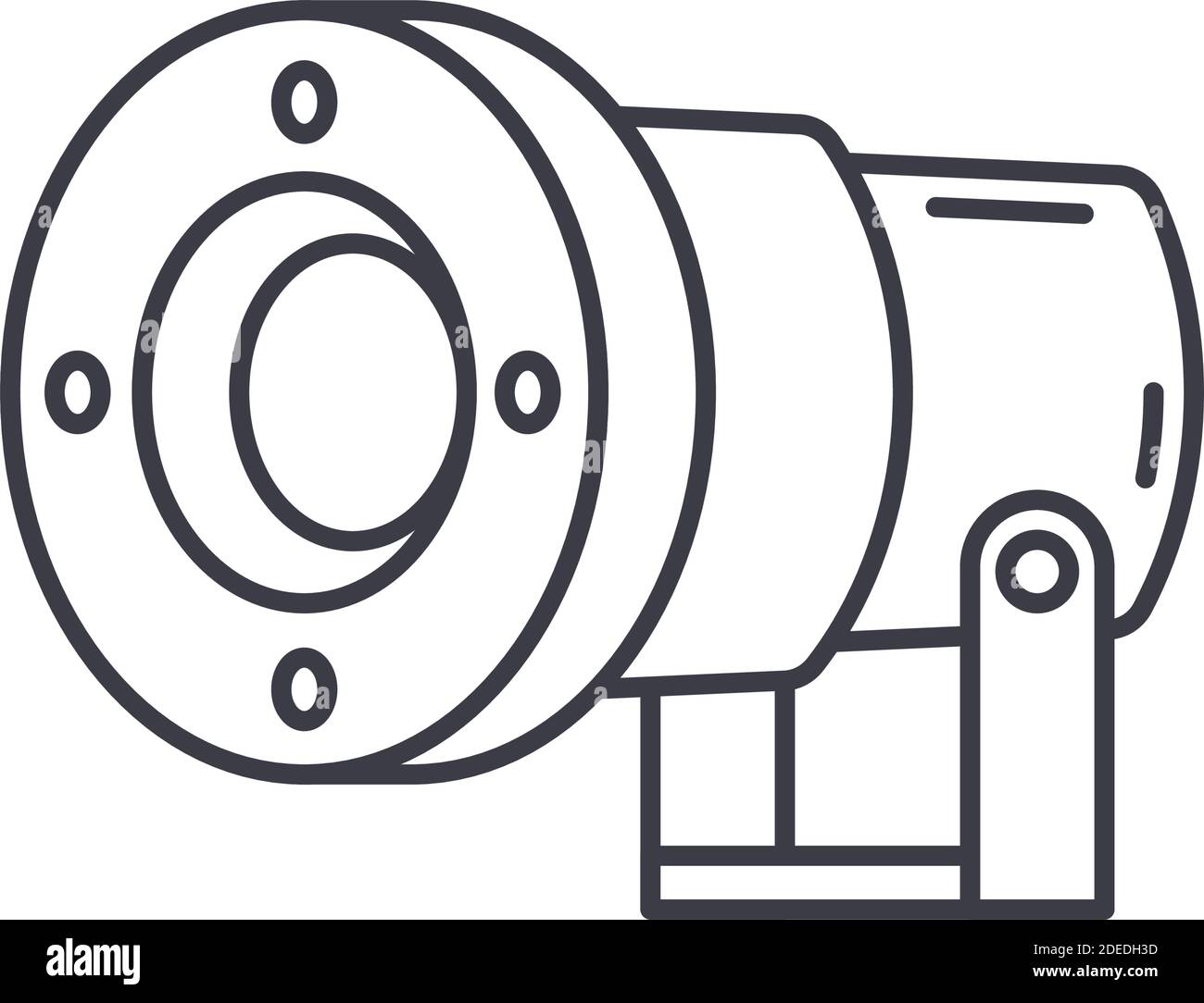 Headlight icon, linear isolated illustration, thin line vector, web design sign, outline concept ...