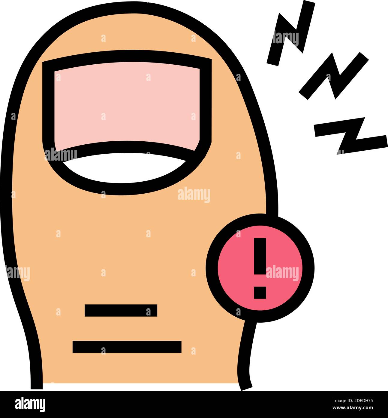 toe pain color icon vector illustration Stock Vector Image & Art - Alamy