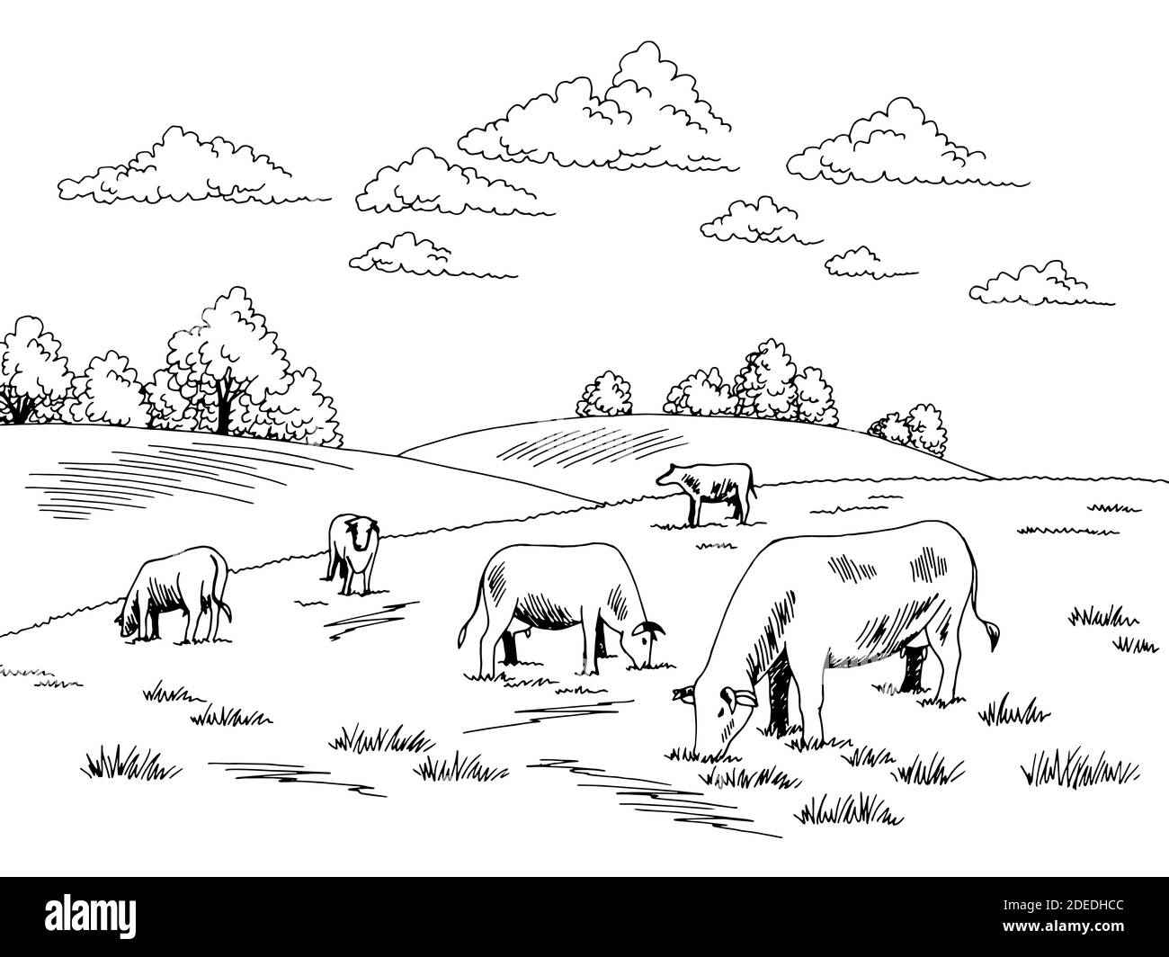 Grassy Hill Coloring Page