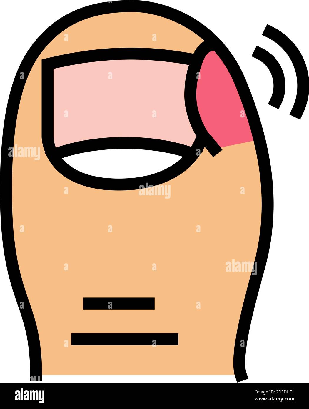 Ingrown nail pain icon hi-res stock photography and images - Alamy