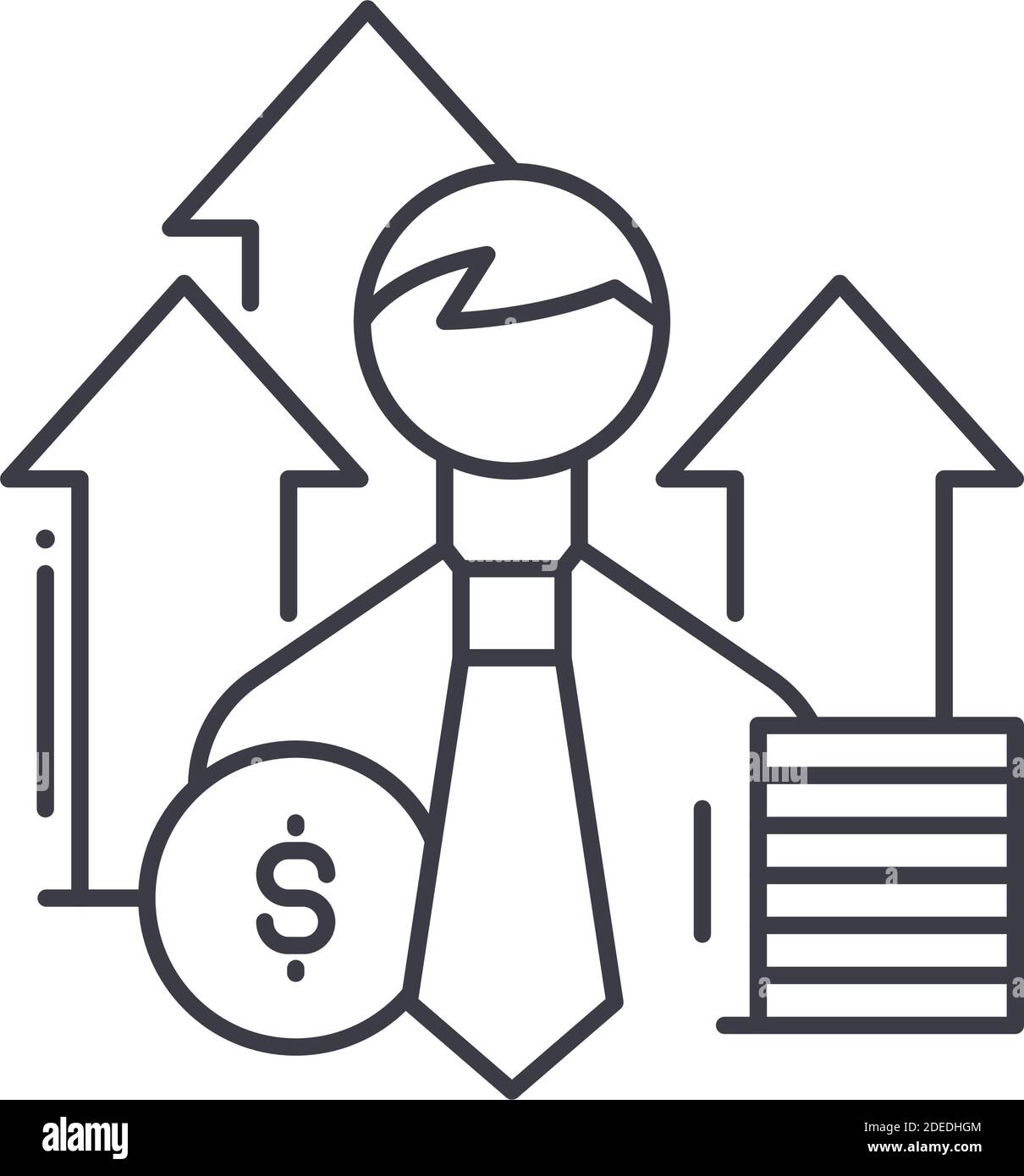 Incentive motivation icon, linear isolated illustration, thin line vector, web design sign ...