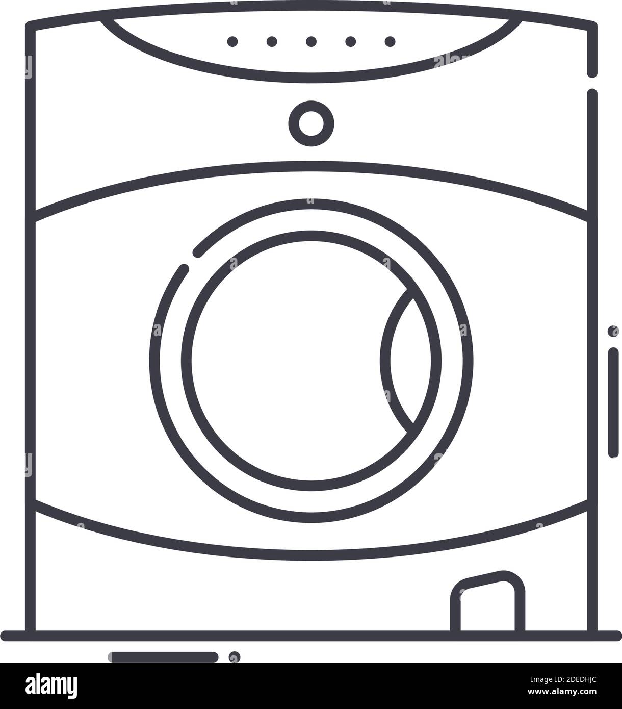 Home washing machine concept icon, linear isolated illustration, thin ...