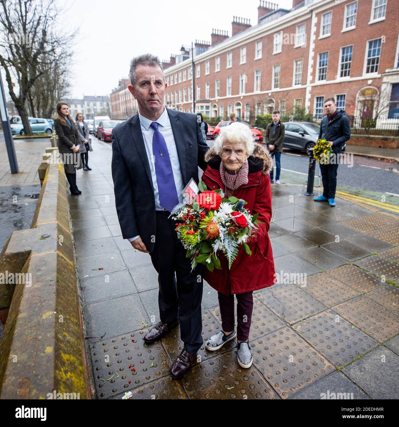 Maura Babington, widow of James Henry Babington, with their son Markus ...