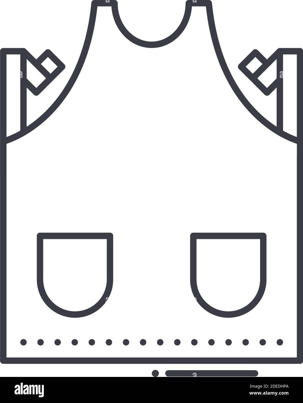 Home apron icon, linear isolated illustration, thin line vector, web ...