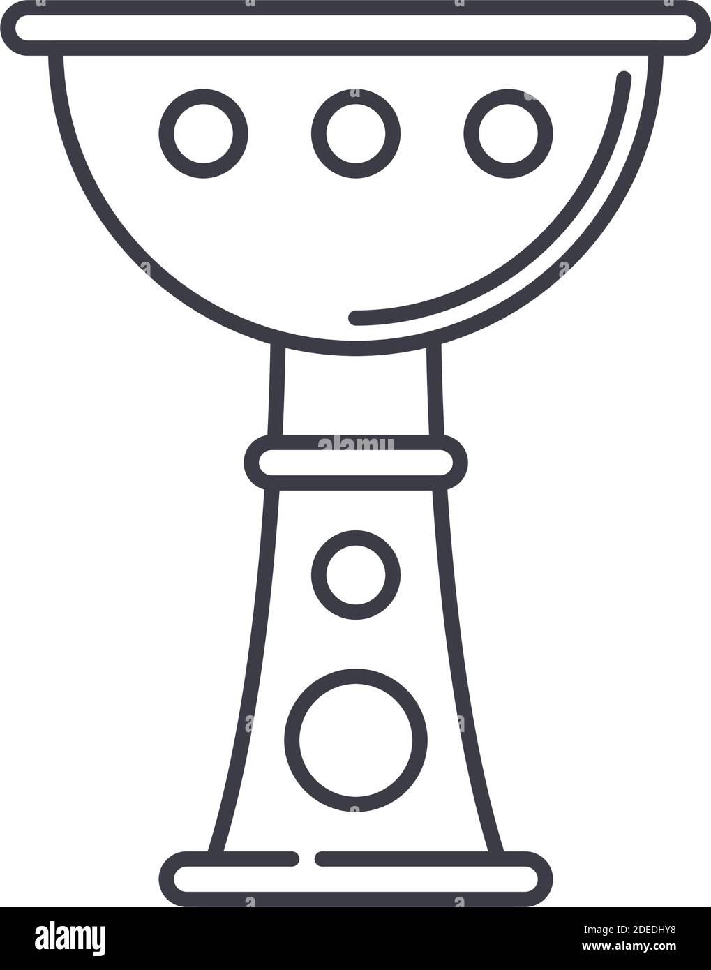 Holy cup icon, linear isolated illustration, thin line vector, web ...