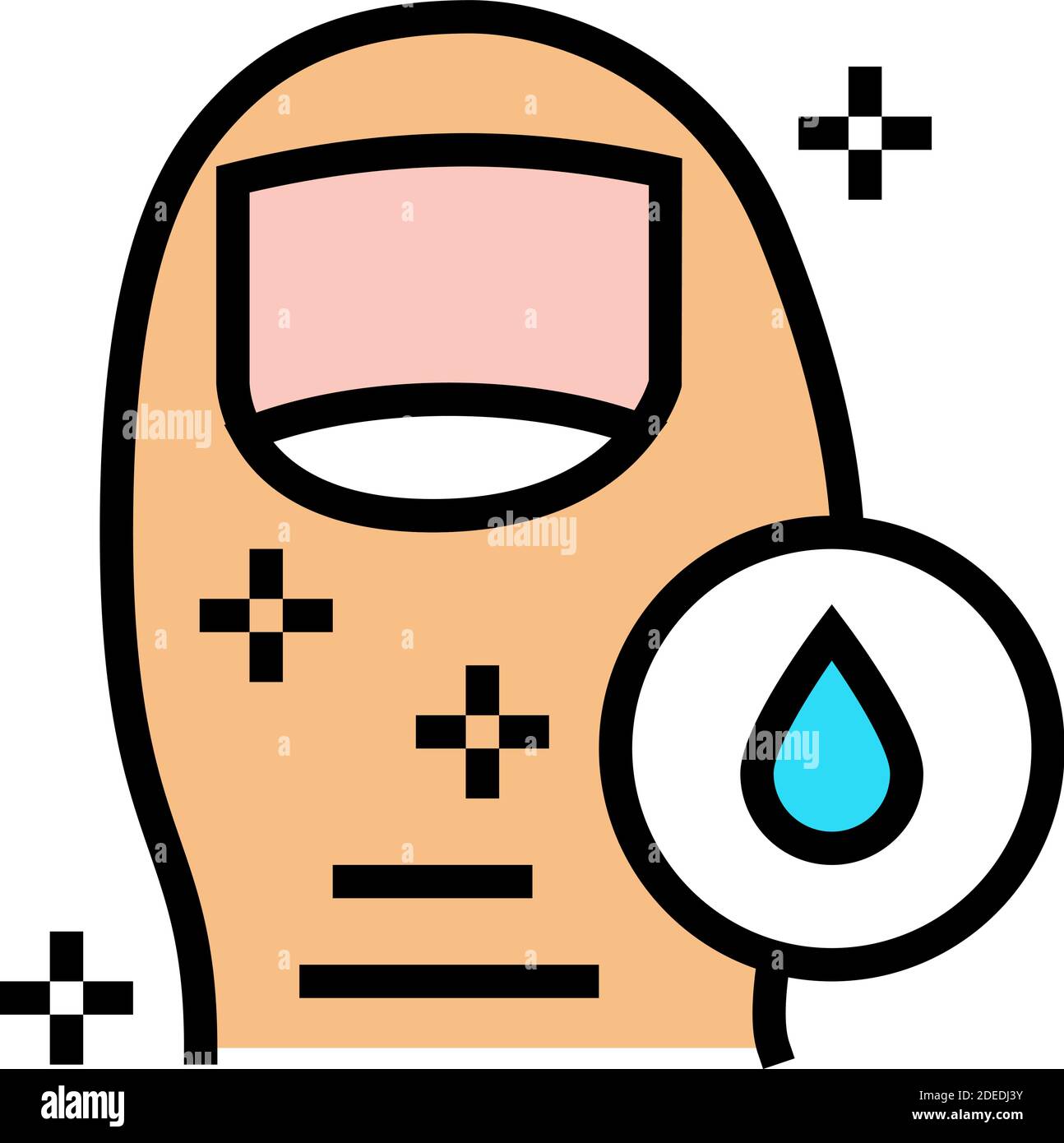 healthy clean toe nail, hygiene color icon vector illustration Stock ...