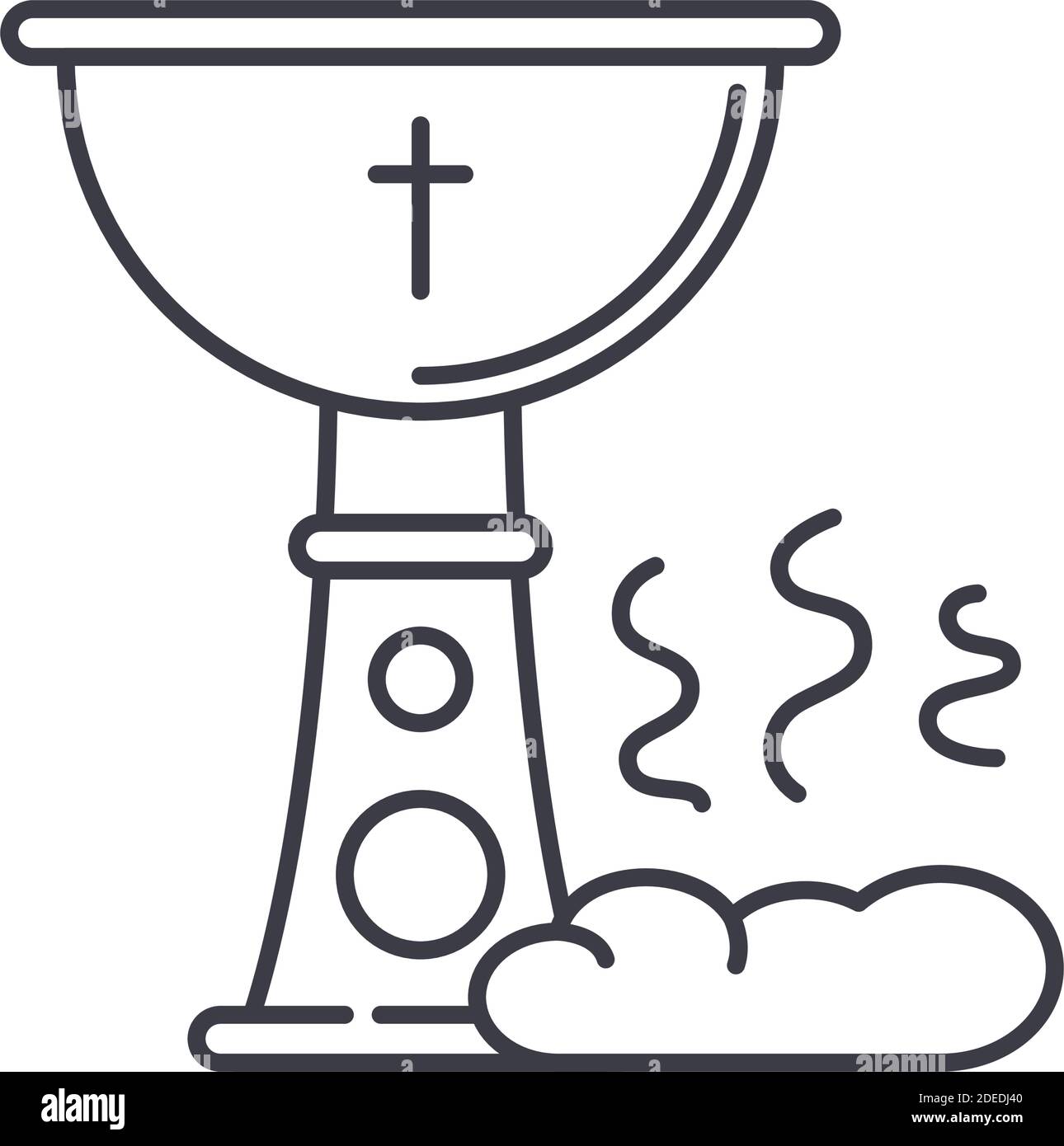 Holy communion icon, linear isolated illustration, thin line vector ...