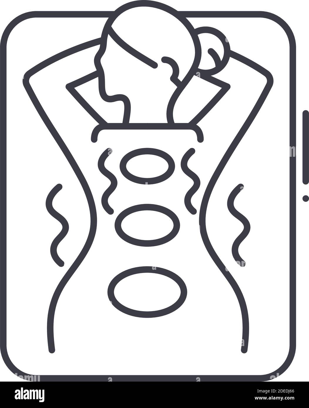 Hot stone massage icon, linear isolated illustration, thin line vector ...