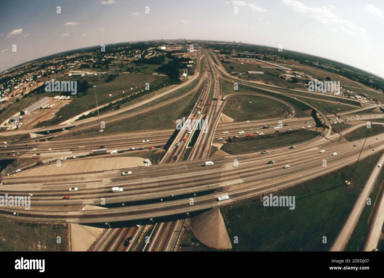 1970s Photo (1972) - Expressways of Dallas Stock Photo - Alamy