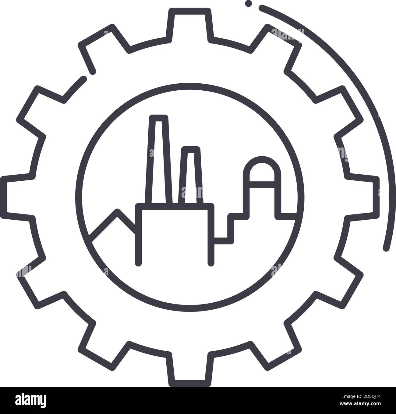 Industry icon, linear isolated illustration, thin line vector, web ...