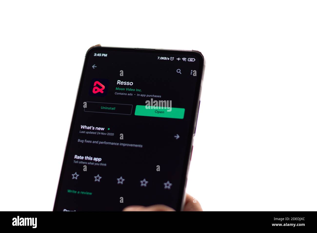 Assam, india - November 29, 2020 : Resso logo on phone screen stock ...